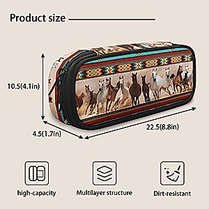 DISNIMO Western Horse Kids School Backpack Set for Boys Girls 8-12,Insulated Lunch Bag+Pencil Pen Pouch+Cloth Book Sleeve+Stretchy Book Cover+Keychain+Water Bottle Holder School Supplies