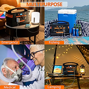 C INVERTER Portable Power Station 1000W, 1110Wh Lithium Polymer Battery Solar Generator Emergency Backup Power Supply for Outdoor Camping Home Road Trip Rv Adventure (Orange)