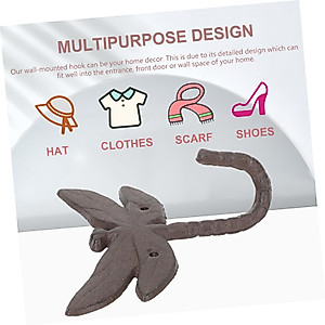 Zerodeko Sturdy Iron Material Coat Hanger Wall Mount Dragonfly Key Decor Clothes Hook