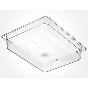 CURTA 6 Pack NSF Food Pans, Half Size 4 Inch Deep, Commercial Polycarbonate Plastic Clear Freezer-Safe