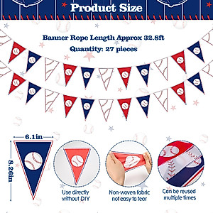 4 Pcs Baseball Party Decorations kit with 3pcs Baseball Theme Tablecloth and 1pc Baseball Banner, Baseball Party Supplies for Kid and Baseball Fans Sports Theme, Birthday Decor