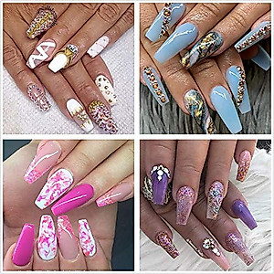 Nail Tips And Glue Acrylic Nails - Ejiubas Press On Nails Set 500PCS Coffin Natural Half Cover Set 4PCS Nail Glues 1PC Nail File With Case