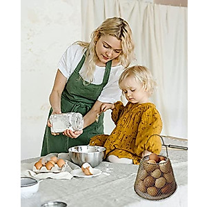 Auhafaly Egg Basket, Collapsible Mini Storage - Can Easily Load Eggs for Carrying and Collecting Eggs, Easy Washing, and Fast-drying, Country Primitive Farmhouse Style (Medium)