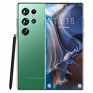 New S22 Ultra Smartphone 5G 7.3inch Full Screen 5G 16GB RAM 1TB ROM 7300Mah Mobile Phones Global Version 100MP HD Triple Camera Multi Language Support,Green-1TB