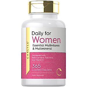 Carlyle Women's Multivitamin | 365 Tablets | Vitamin and Mineral Supplement | Non-GMO, Gluten Free