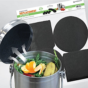 12 Pieces Activated Carbon Filters Compost Bin Filters