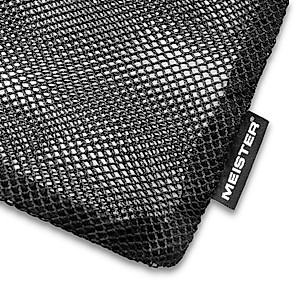 Meister Athlete XL Wash Bag - Large Mesh Sports Laundry Bag w/Zipper Lock - Black