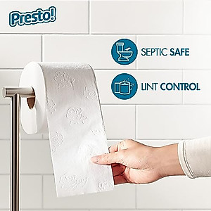 Amazon Brand - Presto! 2-Ply Toilet Paper, Ultra-Soft, Unscented, 24 Rolls (4 Packs of 6), Equivalent to 120 regular rolls