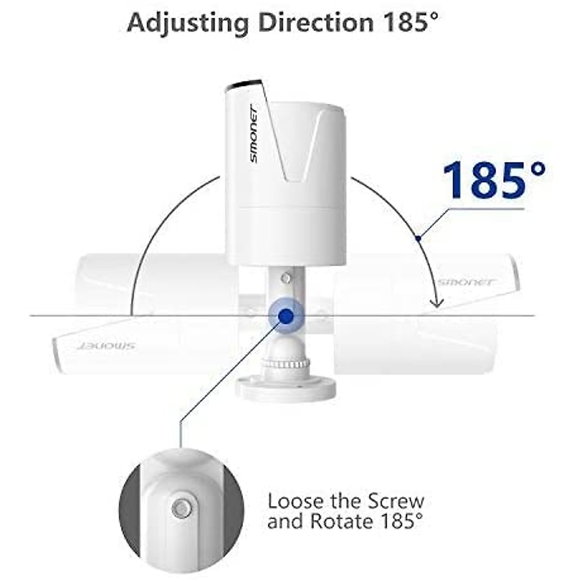 SMONET 3MP Wireless IP Camera Outdoor, Replacement and Extra Camera 3MP Wireless Security Camera System Only. High Resolution IR Cut 65Ft Night Vision.Check If It Can Work for You Before Your Order…
