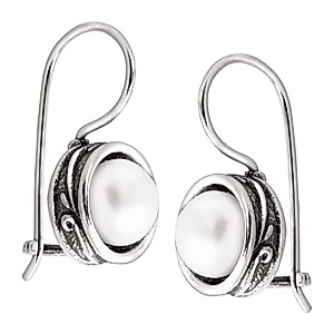 Silpada Pearl Drop Earrings for Women, Freshwater Cultured Pearl, .925 Sterling Silver, Jewelry Gift Ideas, 'Modern Fairytale', 8mm