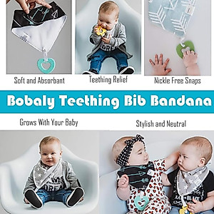 Bobaly, Baby Bibs Teething, Bib Teething, 6 Pack, Baby Bibs for Drooling and Teething, Drool Bibs, Bibs 0-6 Months (Solid Color 6 Pack Set)