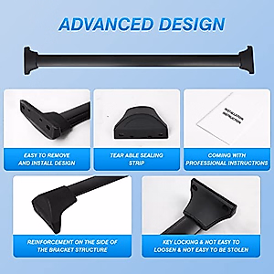 Acmex Roof Racks Cross Bars Compatible with 2016-2022 Pilot, Lockable Cargo Crossbars Carrier Top Luggage Carrier, Fit with Raised Side Rails, Max 200 lbs Load Capacity Cargo Accessories