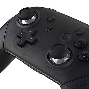eXtremeRate Black & Transparent Dual-Color Replacement 3D Joystick Thumbsticks, Analog Thumb Sticks with Cross Screwdriver for Nintendo Switch Pro Controller