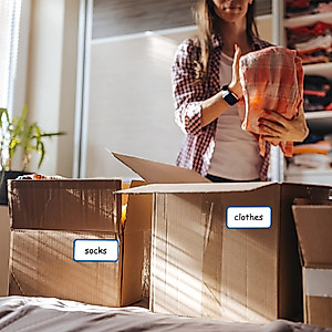 Colacoo Nametag Labels, 300 Border Name Stickers, Blue Personalized Name Tag Labels for Office, Meeting, School, Teachers, Mailing and Clothing, 2 Roll