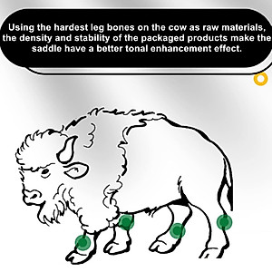 Miwayer 6 String YMH Acoustic Guitar Unbleached Bone Nut, Guitar Bridge Nuts, Cut from Whole Bones, 43x5x9mm (6 String YMH Guitar Nut 43mm 2 Pack)