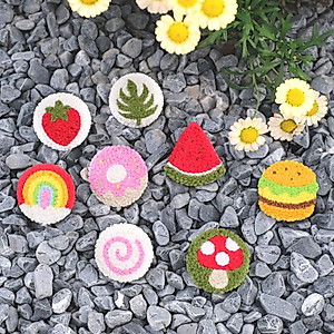 Hand U Journey Car Vent Clip Embroidery Punch Needle Kit - DIY Needlework Set for Creative Car Decor with Aromatherapy Pads and Plastic Stand