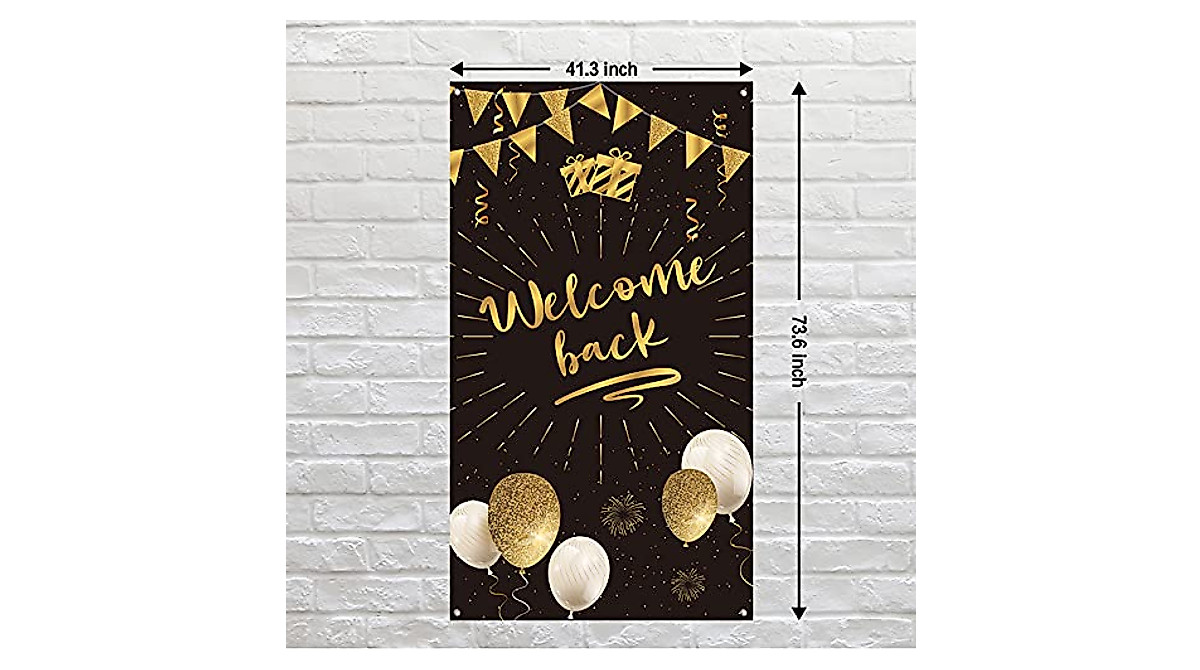 INNORU Welcome Back Door Banner - Large Party Decor