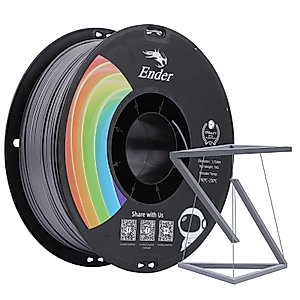 Official Creality Upgrade Ender 3D Printer Filament, Grey PLA+ Filament 1.75mm, 1kg Spool (2.2lbs), Accuracy +/- 0.02mm, 3D Printing Filament, Strong Toughness, Vacuum Packaging, Environment Friendly