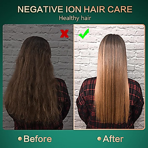 Hair Straightener Brush, Ionic Straightening Brush, Ceramic Hot Comb with LED Display, Anion Generator, 3 Heat Levels, Anti Scald, Fast Heating & Auto Off Safe for Home, Travel and Salon (Green)