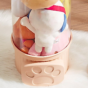 Mrisata Stuffed Animal Storage Tube,Stuff Animal Organizer,Stuffed Animal Zoo Storage, Transparent Stuff Animal Organizer Bucket with for Toy Organizer,Large Toy Storage Box (L)