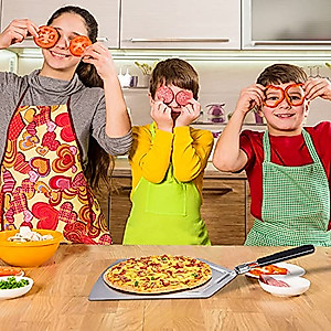 DIMBRAH Pizza Peel 16 inch,Pizza Paddle Stainless Steel-Pizza Spatula Paddle Super Peel for Pizza Accessories,Metal Pizza Peel with Folding Handle