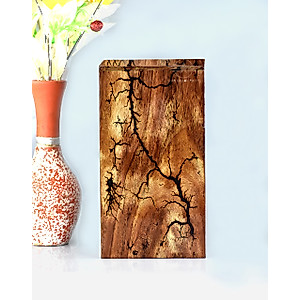 Lichtenberg Figure Urn for Human Ashes Rosewood and Resin Cremation urn Burial Urn Box Adult Large Funeral Ashes Urn for Adults up to 250 CB Active (Only Lichtenberg)