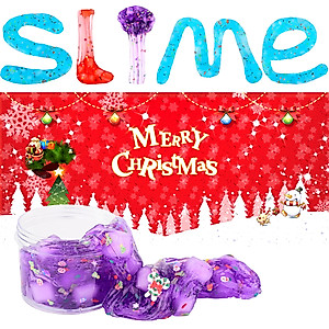 3 Pack Clear Slime Kit Crystal Slime Set for Kids Soft Jelly Cube Clear Slime Pack Easter Christmas for Girls Boys