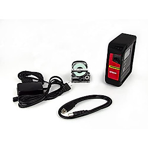 LABELWORKS Epson LW-PX400 Industrial Label Maker Kit - Complete Kit with Accessories, Shrink Tube and Self-Laminating Wrap Compatible, Portable Wireless Label Printer