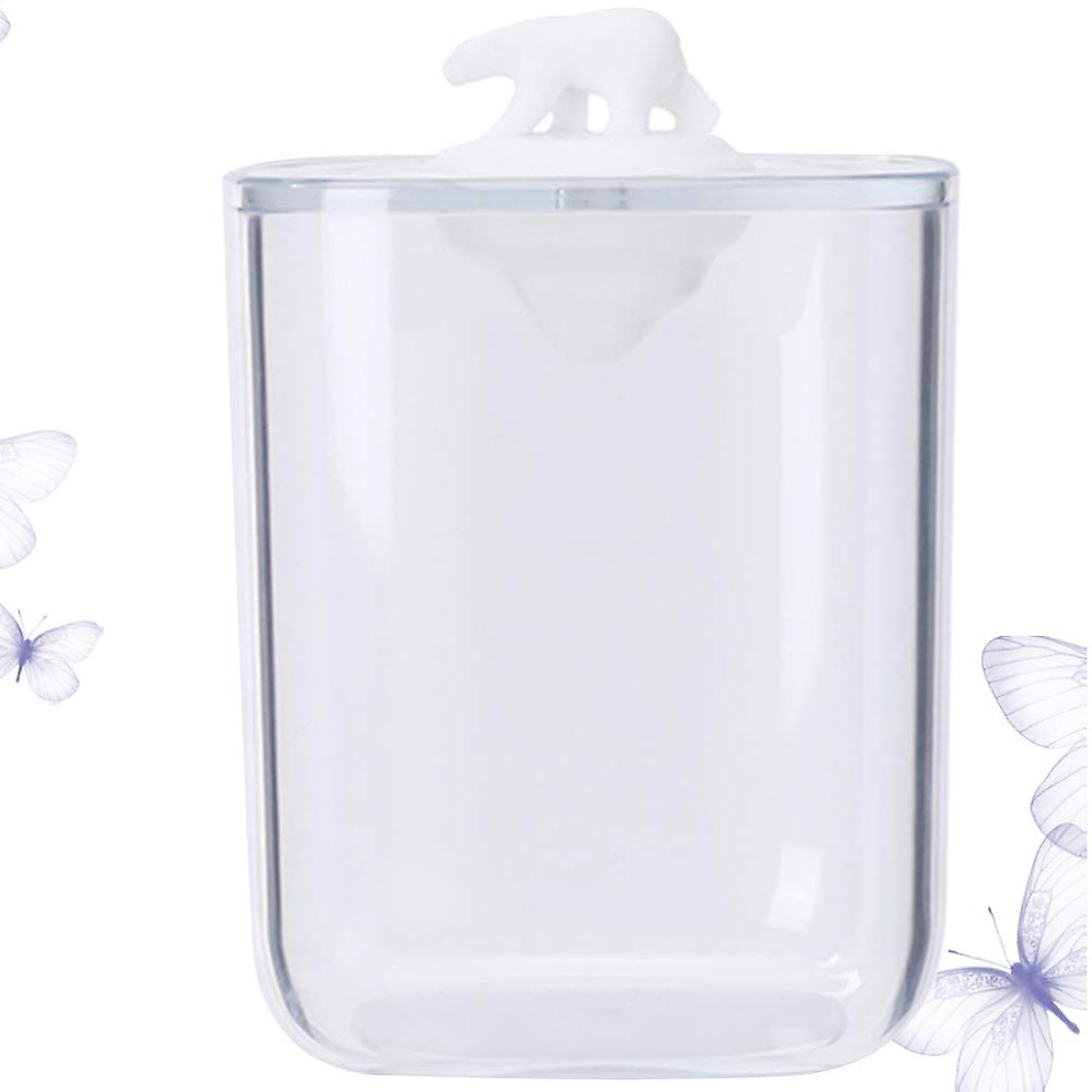 Cabilock Box Cotton Swab Makeup Ball Holder Cotton Pad Storage Cotton Pads Organizer Dispenser Swab Dispenser Container with Lid Cotton Pad Jar Clear Container Earth Tones Storage Rack