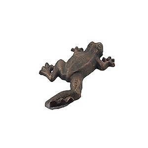 Handcrafted Nautical Decor Rustic Copper Cast Iron Frog Hook 6"
