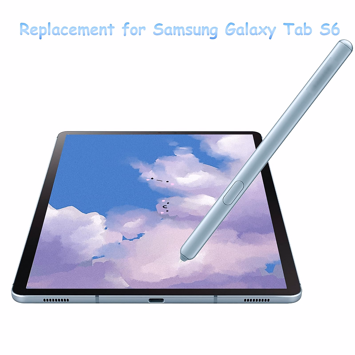Galaxy Tab S6 Stylus Pen Replacement for Samsung Galaxy Tab S6,Tab S6 Pen Replacement for Galaxy S6 Stylus Touch S Pen with Nibs +Card Needle(Cloud Blue)