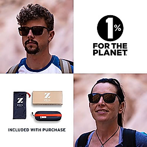 Zeal Optics Campo | Plant-Based Polarized Sunglasses for Men & Women- Matte Black/Polarized Dark Grey Lens