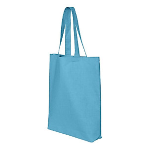 shop4ever John 3:16 Bible Verse Cross Christian Faith Eco Cotton Tote Reusable Shopping Bag 6 oz Turquoise 1 Pack