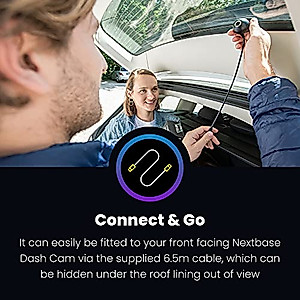 Nextbase Dash Cam Compatible Rear Windshield Full 6 Lane Rear View Camera Compatible with 322GW, 422GW, 522GW, 622GW DashCams All Round Protection, Fully Adjustable Magnetic Mount