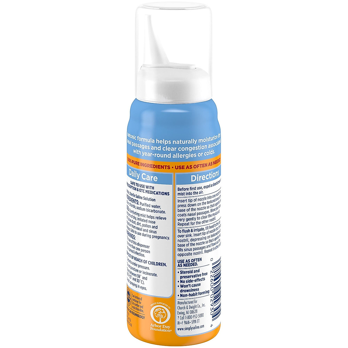 Simply Saline Nasal Mist 3 oz (Pack of 2)