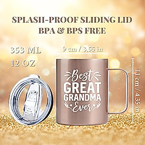 Onebttl Great Grandma Gifts, Stainless Steel Mug 12oz/350ml, Gifts for Great Grandma - Best Great Grandma Ever
