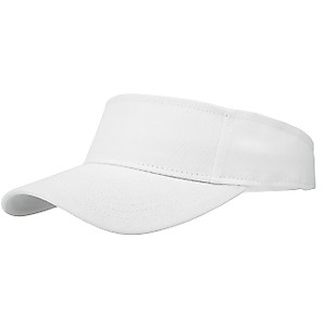 3 Pcs Sun Visor for Women Men Outdoor Sport Golf Tennis Softball, Adjustable Visors Hats 1600-3PC White
