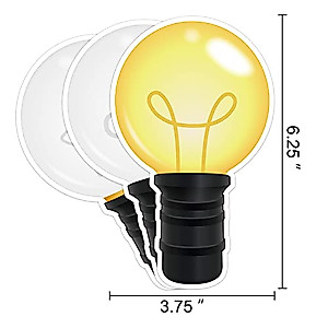 45 Pcs Chic Light Bulb Cut-Outs for Creative Decor