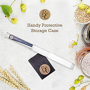 Brewer's Elite Hydrometer & Plastic Test Jar - for Home Brew Beer, Wine, Mead and Kombucha - Deluxe Triple Scale Set, Hardcase and Cloth - Specific Gravity ABV Tester