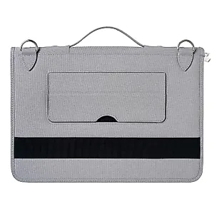 Broonel Grey Leather Laptop Messenger Case - Compatible with Lenovo Yoga 7i Gen 8 16" Laptop