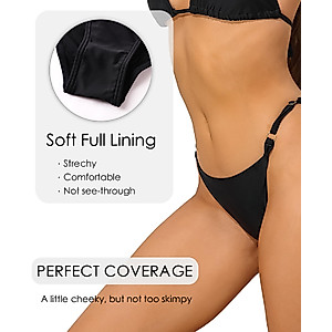 beautyin Swim Bottoms for Women O Ring Low Waisted Sexy Bikini Bottom Swimwear