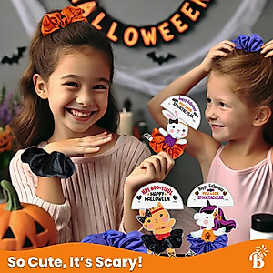 Halloween Party Favors for Girls Dance 18Pack with Scrunchies, Halloween Girly Ballerina Goodie Bag Stuffers, Halloween Non Candy Treats, Halloween Ballet Class Gifts School Handouts Stuff Treat Bags