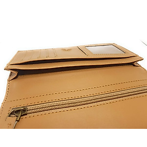 Firefighter Wallet Original Reflective Turnout Bunker Fabric Gear Women Gift (Beige & Yellow)