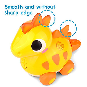 Baby Musical Toys 12 to 18 Months Touch & Go, Dinosaur Learning Crawling Toys for Infant 6-12 Months, Cute Little Toys for 6 7 8 9 10 12 M+ Boy & Girl, Toddler Educational Gifts Toys Age 1 2 Year Old