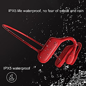 ZTGD BL09 Wireless Bluetooth Bone Conduction Headphones Bluetooth-Compatible IPX5 Life Waterproof Long Standby Stereo Wireless Hanging-Ear Earphone for Sports Black