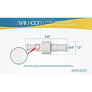 MAKHOON Upgraded Pool Cleaner Hose Ball Bearing Swivel D20 for Polaris 180 280 380 3900 Pentair Kreepy Krauly Legend ED05 Pool Cleaner Ball Bearing Swivel D20, D-20 (3)