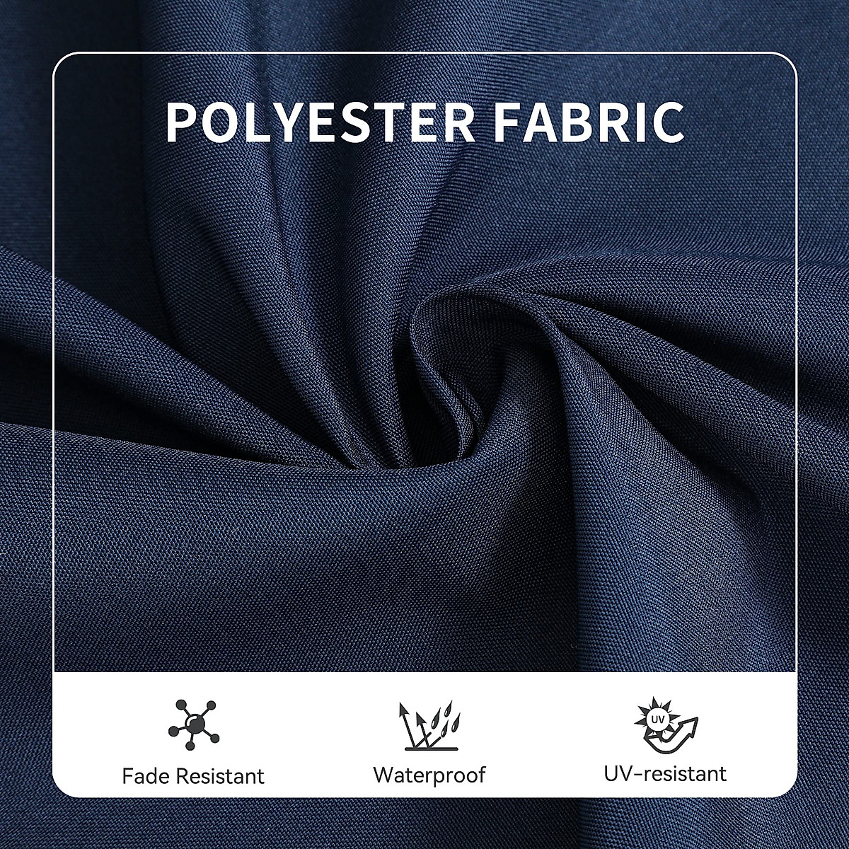 YITAHOME 3-Seat Deluxe Porch Swing Outdoor Heavy Duty Patio Swing Chair with Adjustable Canopy Removable Cushions Weather Resistant Steel Frame Suitable for Garden, Lawn, Backyard, Balcony, Navy Blue