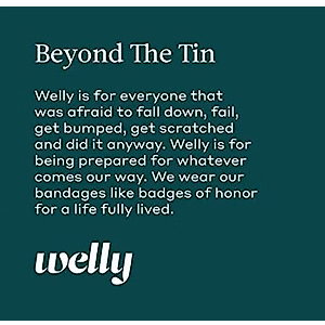 Welly Bandages - Handy Bandies | Adhesive Flexible Fabric Bravery Badges | Assorted Shapes for Minor Cuts, Scrapes, and Wounds | Colorful and Fun First Aid Tin for Fingers and Toes - 24 Count