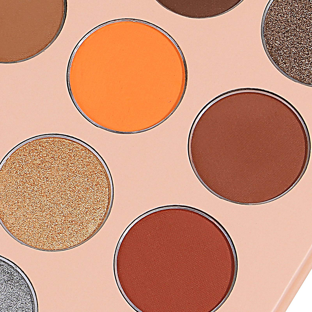 Vodisa Colorful Eyeshadow Palette Matte Shimmer High Pigmented Eyeshadow Pallet 15 Colors Professional Nudes Warm Natural Long Lasting Waterproof Eye Shadow with Make Up Brushes Set (Brown)