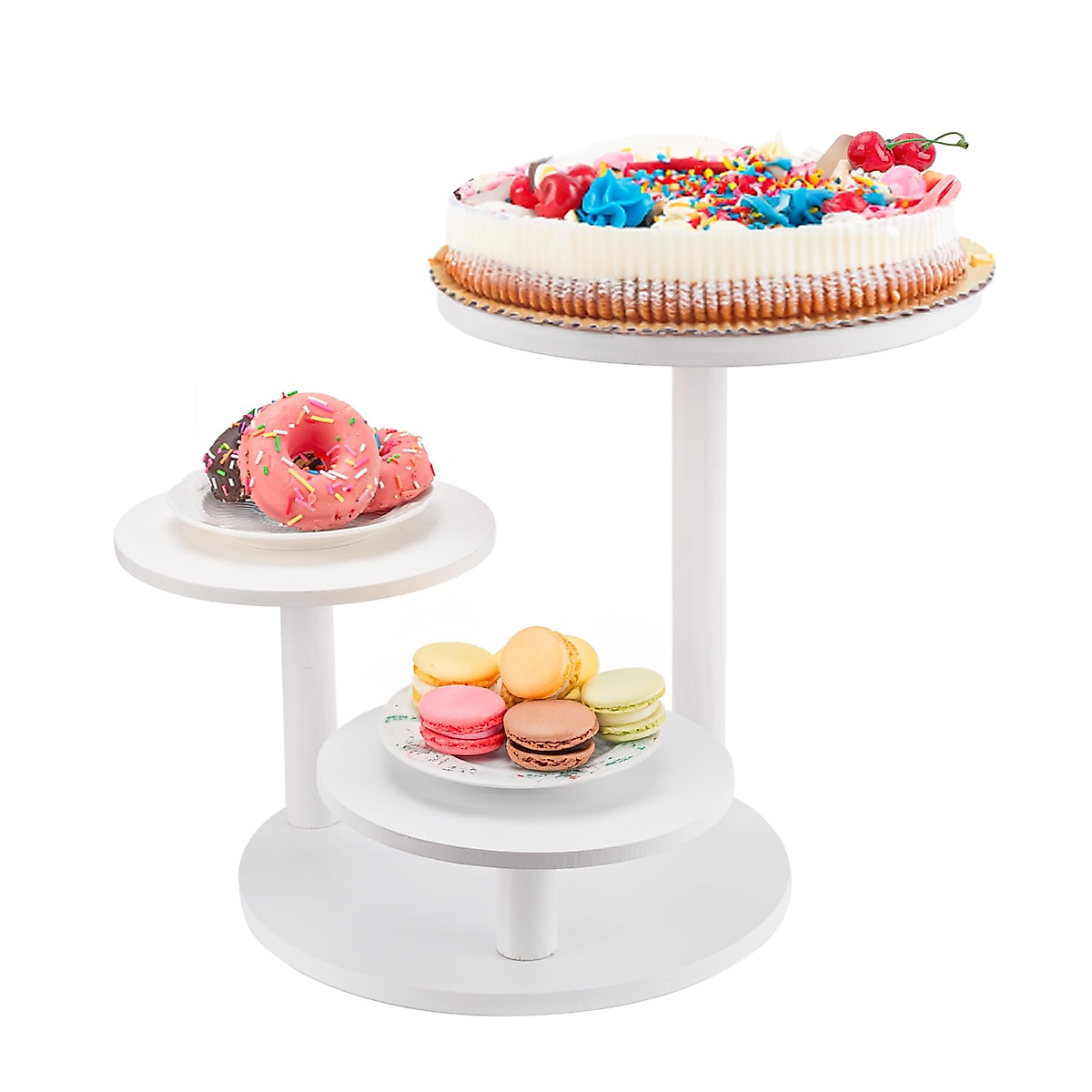 HAPOO Cake Stand 3 Tiered Serving Tray Dessert Stand for Birthday Party Wedding Round Cupcake Display Tower Stand